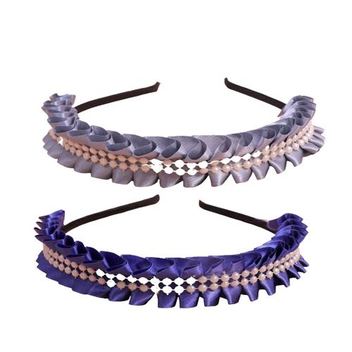 Buy Navmav Blue Lace And Satin Ruffle Head Band (Girls) - Medium (Pack ...
