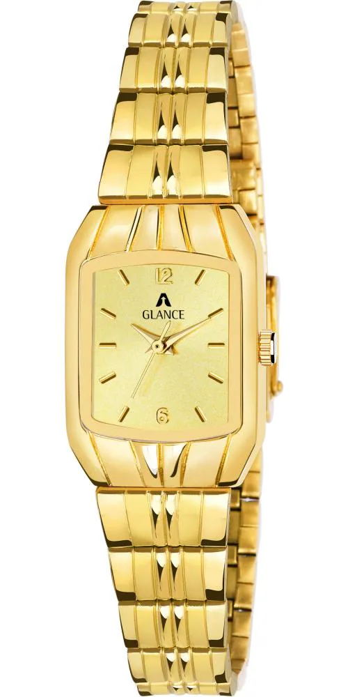 Buy Aglance Analog Gold Dial Gold Strap Watch for Women & Girls ...