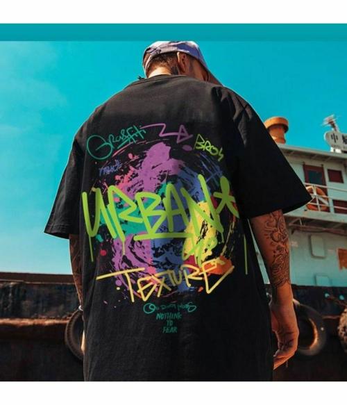 Buy Smartees Tshirt | Smartees Men Black Over-Sized Round Neck Tshirt ...