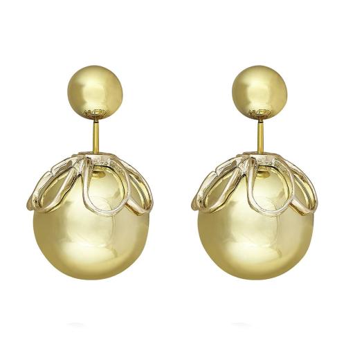 Buy Bodha - By Shivansh Brass Metallic Double Pearl Bubble Studs Earring For Women Online at ...