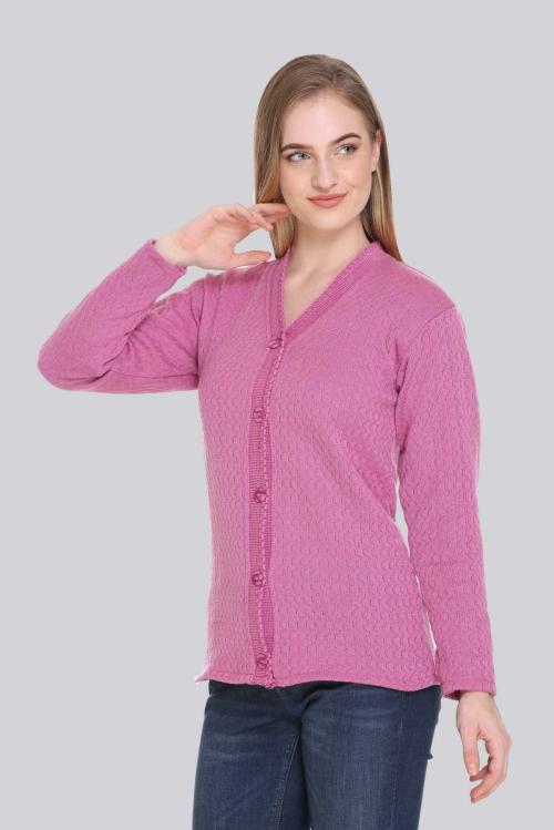 Buy Curious Fashion Women Light Purple Solid Acrylic Blend Sweater ...