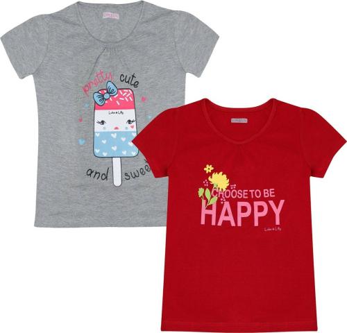 Buy Luke and Lilly pack of 2 Girls Short Sleeve Tshirt Online at Best ...