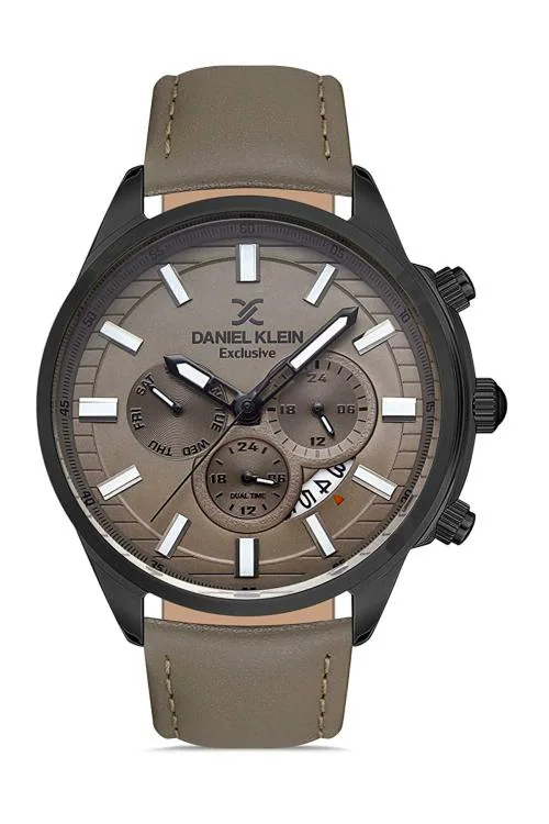 Daniel Klein Analog Grey Dial Brown Strap Watch For Men - JioMart