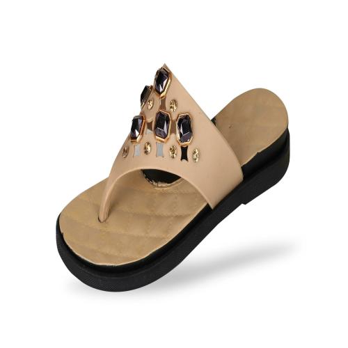 blackbeatle V-Stone Women Filp flop, Yellow - JioMart