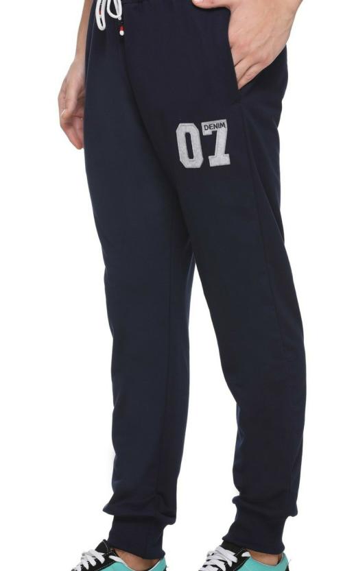 Buy BASIS Printed Men Dark Blue Track Pants (Dark Blue) Online at Best ...