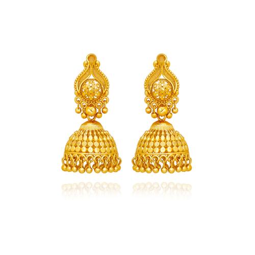 Buy arch fashion Traditional Gold platted Jumkhi Earring ERG1852 Online at Best Prices in India ...