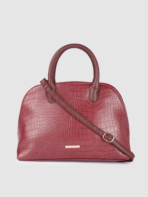 Buy Caprese Maroon Pu Croc Textured Handheld Bag Online at Best Prices ...
