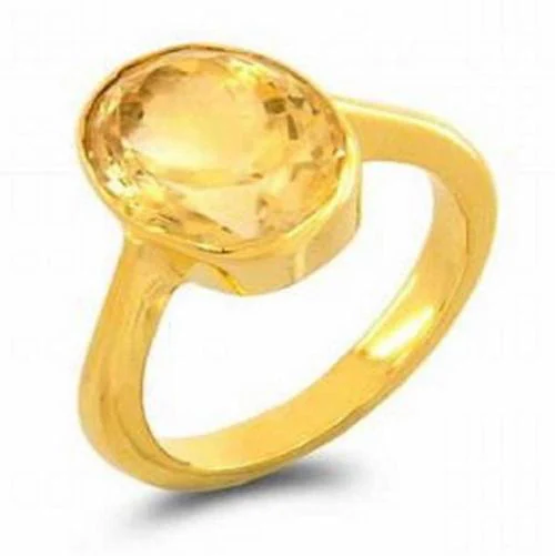 Buy Chopra Gems & Jewellery Gold Plated Brass Sapphire Pukhraj Stone ...