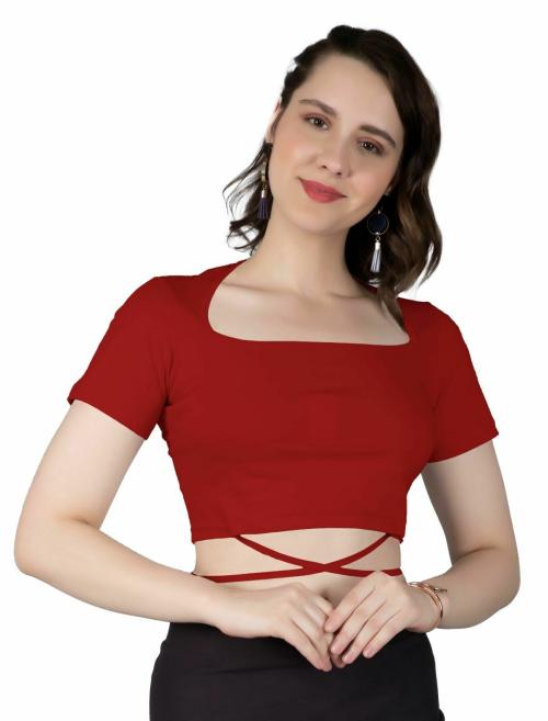 Buy AD2CART A4322 Women Triangle Neck CapSleeve Criss CrossTop for ...