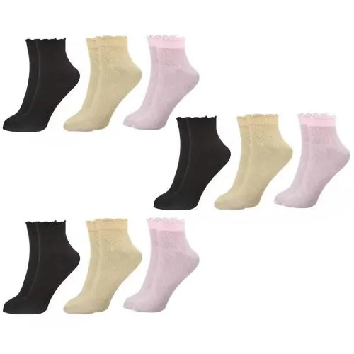 Buy IGNOTO (Pack of 9) Ultra-thin Transparent Skin Socks with Thumb ...