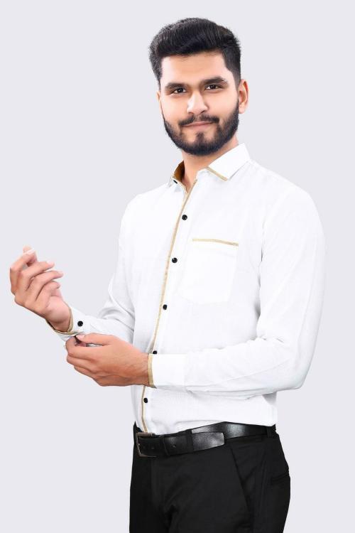 Buy LG Men Solid Formal White Shirt Online at Best Prices in India ...