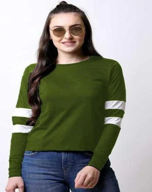 Buy TUSI Solid WomenRound Neck T Shirt Online at Best Prices in India ...