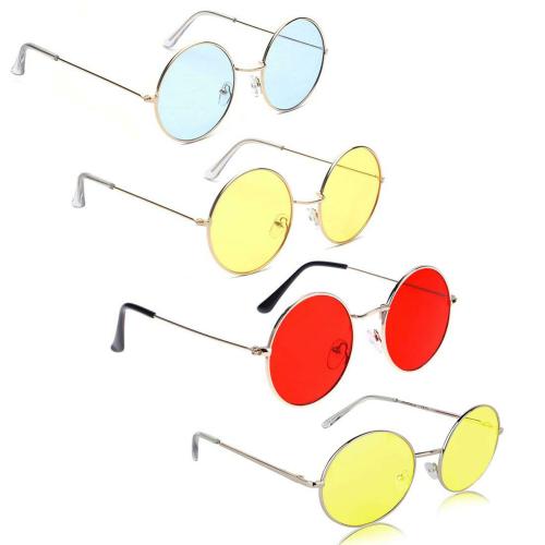 Buy Phenomenal Round Unisex Sunglasses pack of 4 (Multicolor) (Men ...