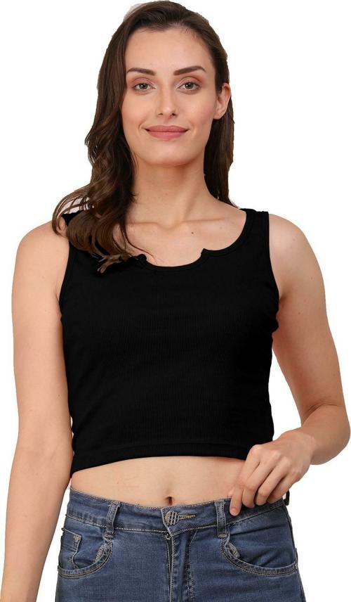 Buy AD2CART_Women Lycra Blend Black Crop Top_XXL Online at Best Prices in India - JioMart.