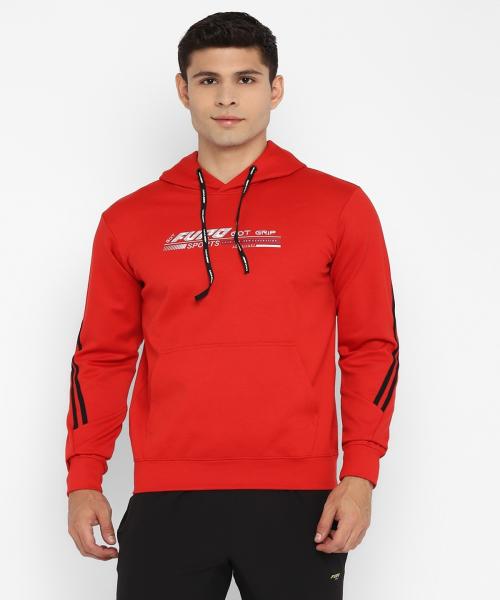 Buy FURO By Red Chief Red Full Sleeve Solid Regular Fit Viscose Poly ...