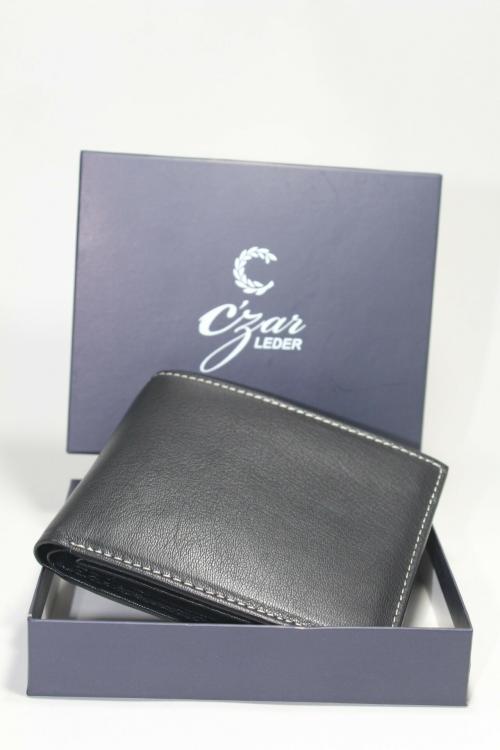 Buy Czar Leder Black Genuine Leather Wallet Online at Best Prices in ...