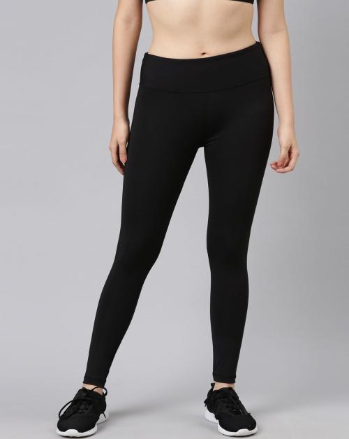 Buy Kryptic Womens Black Solid Polyester Tights Online at Best Prices ...
