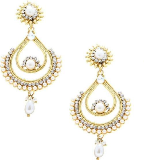 Buy Memoir Gold-plated Chandbali Earring Gold (Women) Online at Best ...
