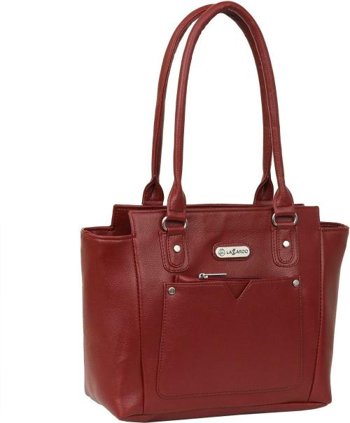 Buy LAZZAROO Maroon Artificial Leather Regular Size Shoulder Bag for ...
