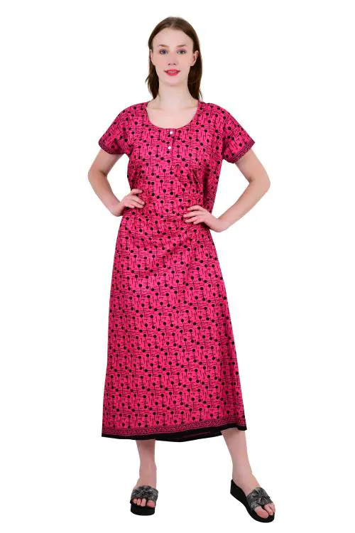 Buy Redglo Women's Cotton Printed Nighty / Night Wear/ Super Soft ...
