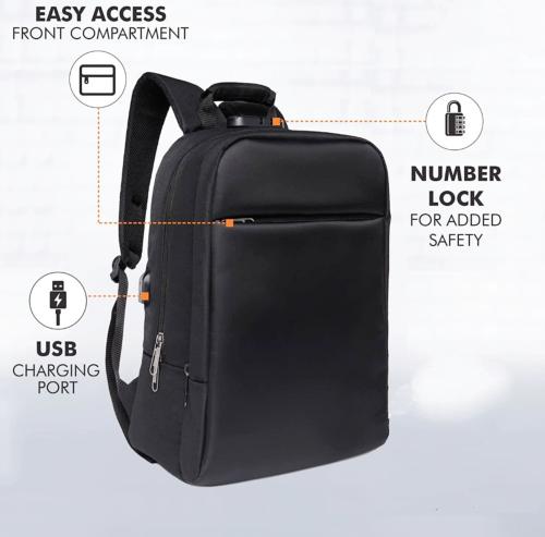 Buy SPARROW Your Tarvel Buddy Black Polyester Laptop Backpack, 36 L ...