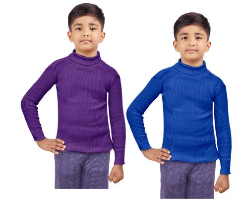 Buy IndiWeaves Boys Wool Warm High Neck Skivvy for Winter (Pack of 2 ...