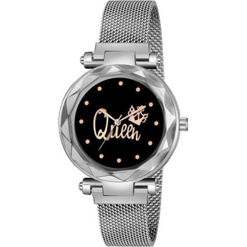Buy XEMIT Magnet Queen Watch silver Dial Strap Watch for Girls Online ...