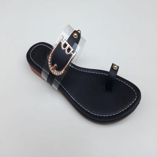 Buy Banuchi Black Flats Sandal for women Online at Best Prices in India ...