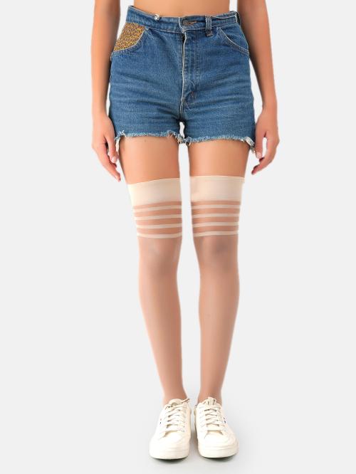 N2S NEXT2SKIN Women's Sheer Thigh-High Transparent Stockings (Skin ...