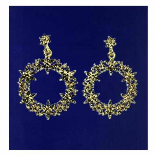 Buy TREND KREATIONS Golden Platted Round Shape Glamorous Earrings ...