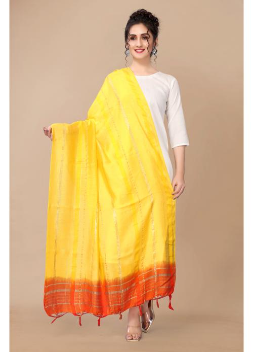 Buy Peora's Closet Girl Cotton Silk Blend Tie And Die Dupatta Online at ...