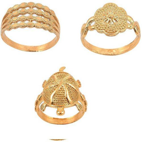 Buy Handicraft Kottage Gold Plated Rings Combo for Women Metal Gold ...