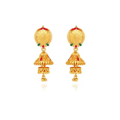 Buy arch fashion Traditional Gold Platted Jumkhi Earring ERG1830 Online at Best Prices in India ...