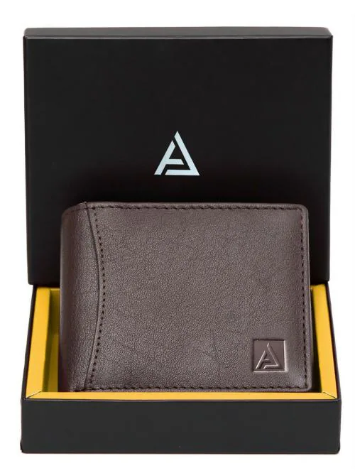 Buy AVOLT Top Grain Brown Leather Wallet for Men Online at Best Prices ...