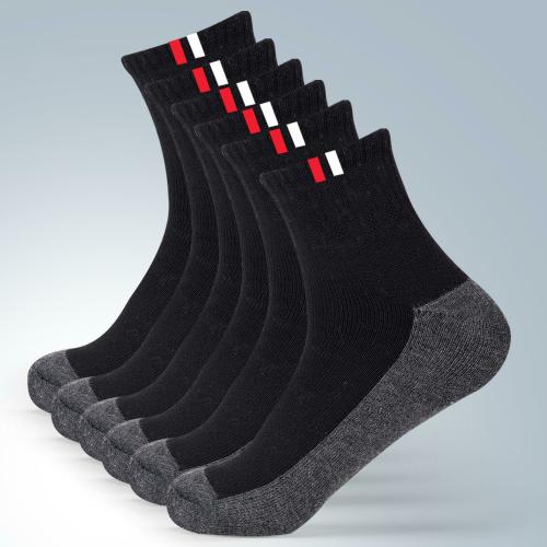 Buy Jemox Men Black Striped Cotton, Polyester, Nylon And Elastane Ankle ...