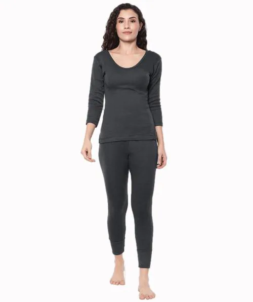 Buy DOLLAR Women Black Solid Fleece Thermal Sets Online at Best Prices in India - JioMart.