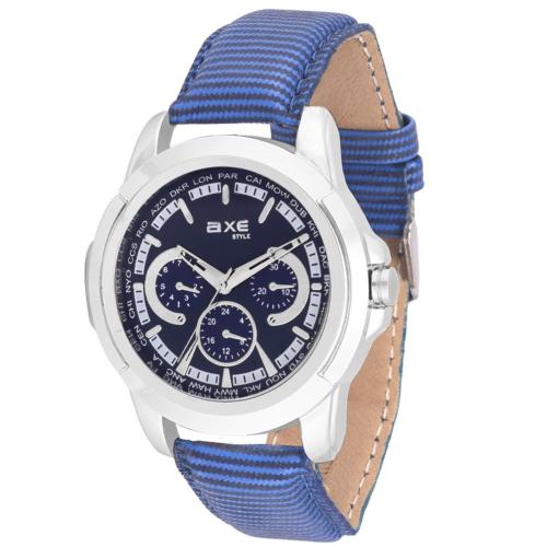 Buy Axe Style Analog Blue Dial Black Strap Wrist Watch for Men ...