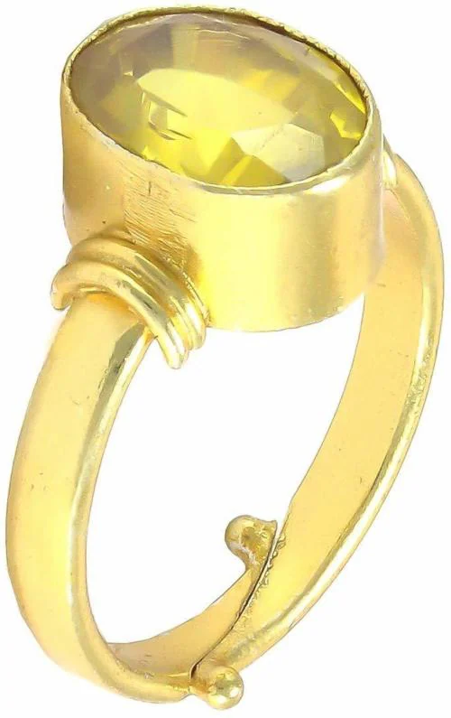 Buy Chopra Gems & Jewellery Gold Plated Brass Sapphire Pukhraj Stone ...