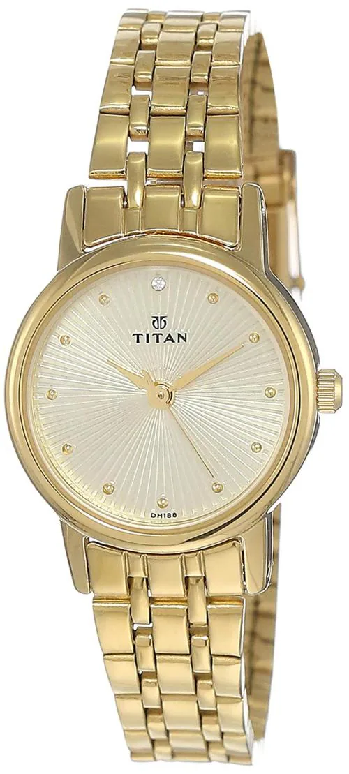 Buy Titan Analog Dial Champagne Band Gold Karishma Watch-Nn2593Ym01 For ...