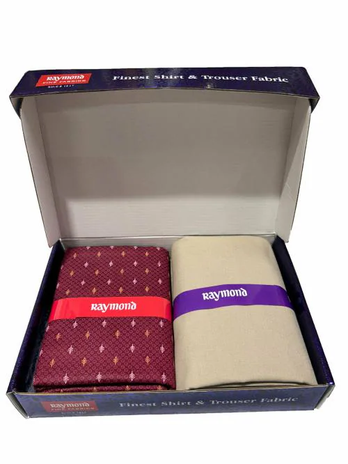 Buy Raymond Pc-Cotton Shirt & Trouser Fabric in Moments Box Packing ...