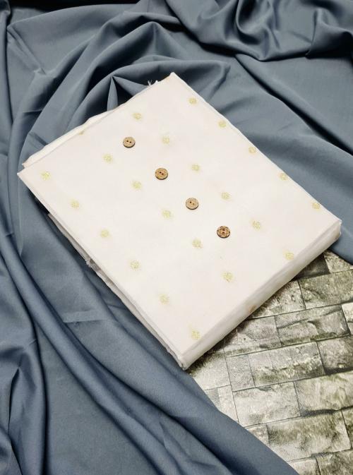 Buy sukhnath creation Women Grey, White Woven Jacquard Kurta & Churidar ...