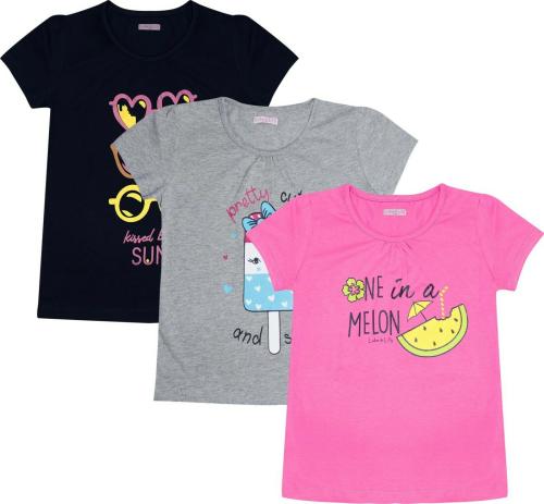 Buy Luke and Lilly pack of 3 Girls Half Sleeve Tshirt Online at Best ...