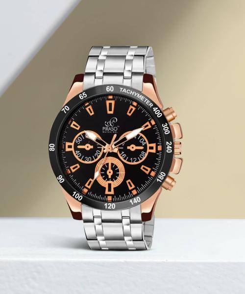 Buy Piraso BLACK COPER SILVER ANALOG WATCH FOR MEN Analog Watch - For ...