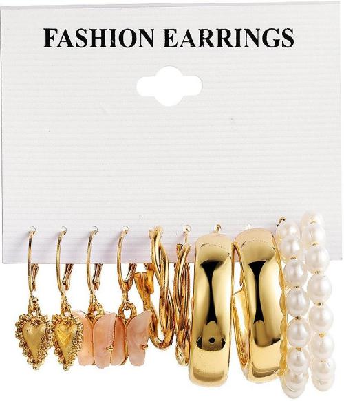 Buy DESTINY JEWEL'S Destiny Jewels 5 Pair Butterfly & Heart Hoop ...