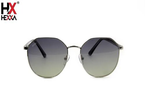 Buy HEXXA Fancy Polycarbonate Lens Metal Frame Round Sunglasses for Men ...