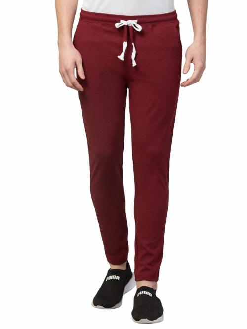 Buy Camellias Maroon & Green Solid Combo Track Pants for Men Online at ...