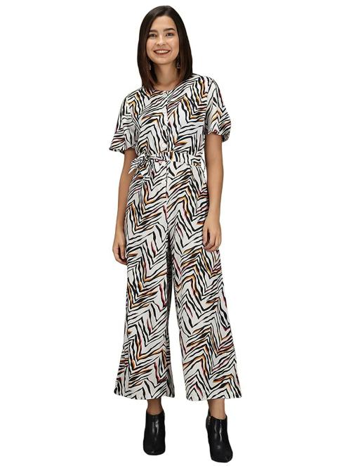 Buy Trislin Women White Rayon Animal Jumpsuit (M) Online at Best Prices ...