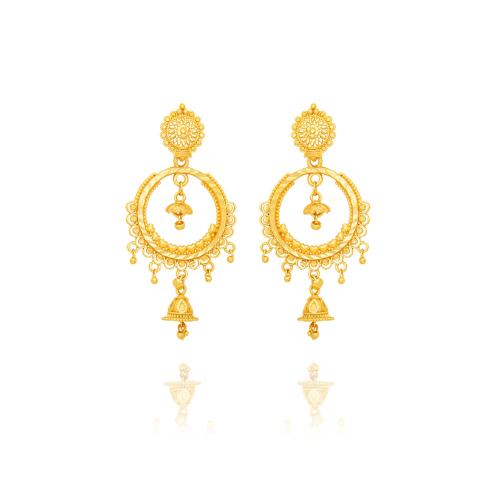 Buy arch fashion Traditonal Gold Platted Jumkhi Earring ERG1826 Online at Best Prices in India ...