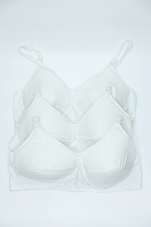 Buy SKDREAMS Women White Solid Cotton Blend Pack of 3 Bras Online at ...