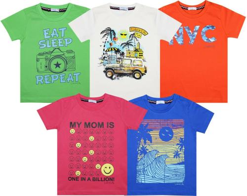 Buy Luke&lilly Boys Half Sleeve pack of 5 tshirts Online at Best Prices ...